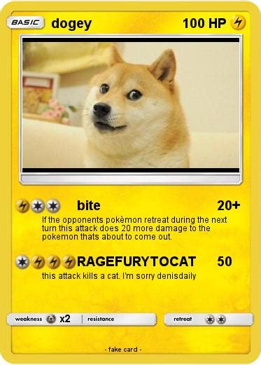 Pokémon Dogey 21 21 Bite My Pokemon Card