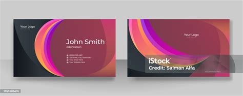 현대 화려한 명함 디자인 템플릿 기업 개념과 추상적 배경을 가진 창조적 인 우아하고 깨끗한 명함 템플릿 벡터 일러스트레이션 0명에 대한 스톡 벡터 아트 및 기타 이미지
