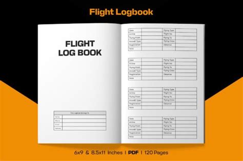 Flight Logbook Kdp Interior Graphic By Manjuruldesign · Creative Fabrica