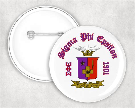 Sigma Phi Epsilon Sigma Phi Epsilon Classic Crest Button — Greeku