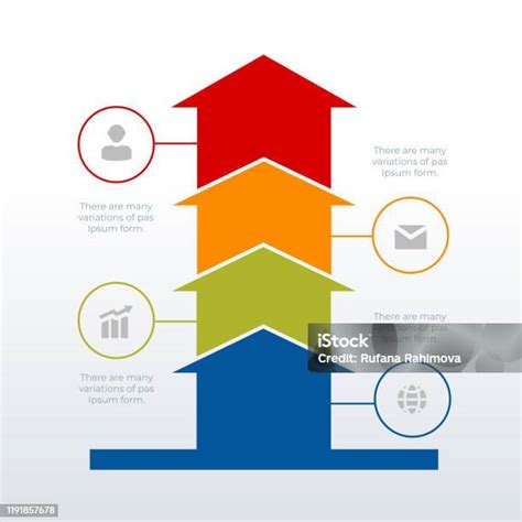 화살표 최대 처리 된 타임 라인 인포 그래픽 템플릿 디자인 4가지 옵션 단계 또는 프로세스가 있는 비즈니스 개념 인포그래픽 벡터 시각화는 워크플로 레이아웃 다이어그램 보고서