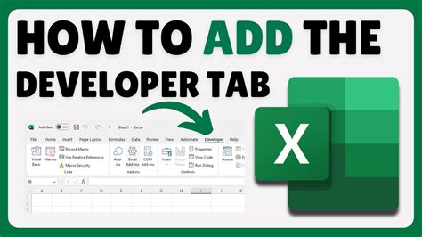 How To Add Developer Tab In Excel 2025 Youtube