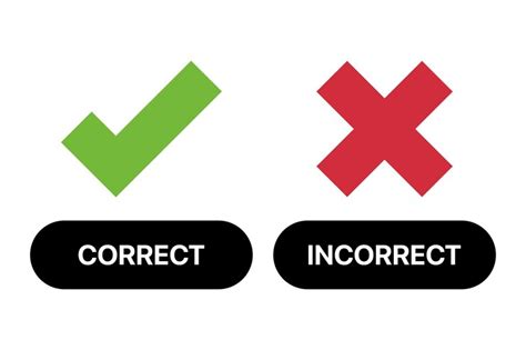 Premium Vector Correct And Incorrect Labels With Check And Cross
