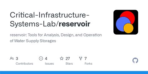GitHub Critical Infrastructure Systems Lab Reservoir Reservoir Tools For Analysis Design