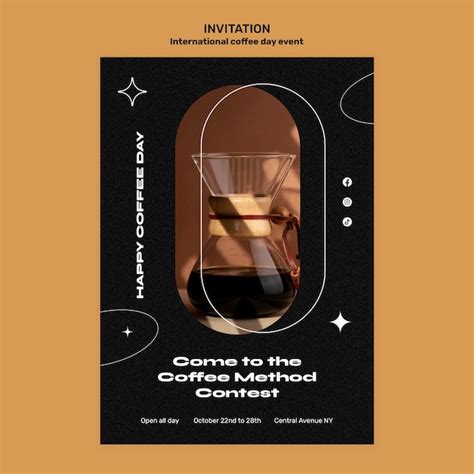 평면 디자인 커피숍 템플릿 무료 Psd 파일