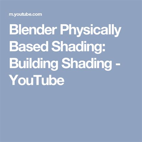 blender physically based shading building shading youtube blender shades building