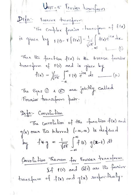SOLUTION Fourier Transform Mathematics Studypool
