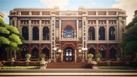 Resources Library Building Stock Illustration Illustration Of