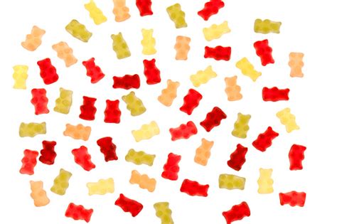 젤리는 흰색 배경에 고립 된 사탕을 곰 젤리 저칼로리 과자 0명에 대한 스톡 사진 및 기타 이미지 0명 개체 그룹 거미