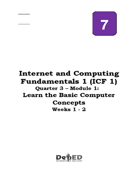 Internet And Computing Fundamentals 1 Icf 1 Learn The Basic