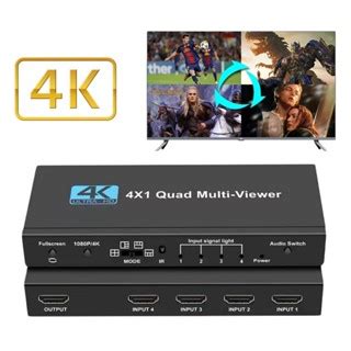 HDMI Quad Multiviewer Switcher HDMI Input To HDMI Output Moniter In Out K Screen Multi