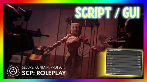 Roblox SCP Roleplay Script GUI