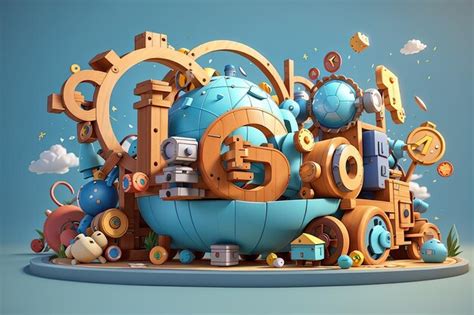 Premium Ai Image Seo Optimization 3d Render Cartoon Illustration