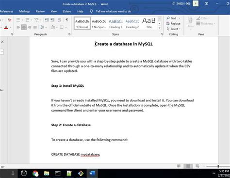 Create A Database In Mysql Freelancer