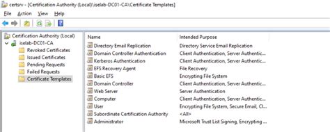 Adcs Cert Templates For Ise Lab Daniels Networking Blog