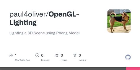 GitHub Paul Oliver OpenGL Lighting Lighting A D Scene Using Phong Model