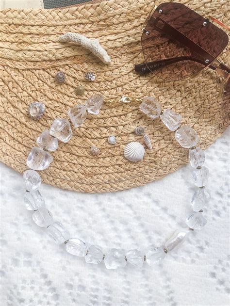 Колье из кварца и барочной жемчужины | Чокер, Бижутерия, Кварц