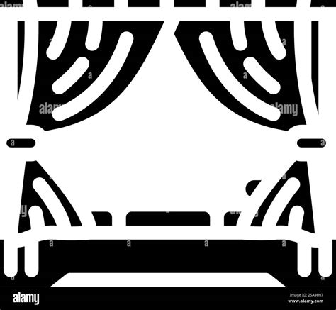 Canopy Bed Outdoor Furniture Glyph Icon Vector Canopy Bed Outdoor Furniture Sign Isolated