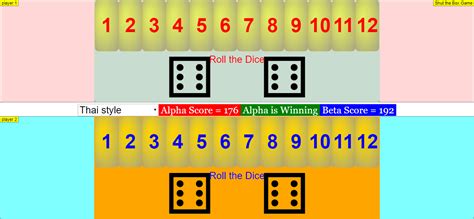 Shut The Box Maths Javascript Simulation Applet Html5 Zonebahama