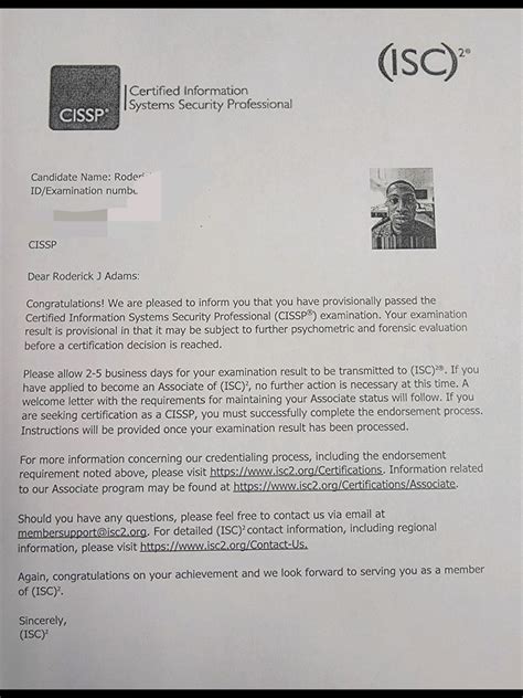 Roderick Adams On Linkedin Provisionally Passed Cissp 42 Comments