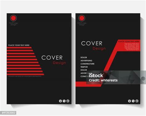 검은 사각형 연례 보고서 커버 디자인 서식 파일 벡터입니다 브로셔 개념 프레 젠 테이 션 웹사이트 포트폴리오입니다 빨간색 레이아웃 전단지 서식 파일입니다 잡지 사업 광고