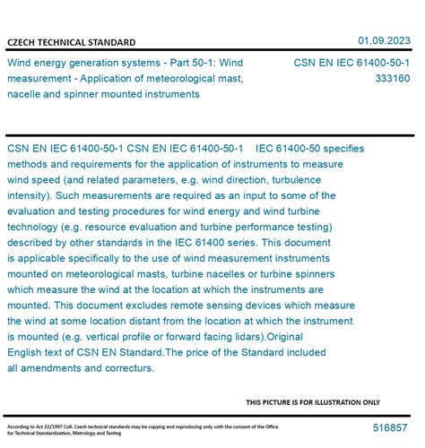 Csn En Iec 61400 50 1 Wind Energy Generation Systems Part 50 1 Wind Measurement