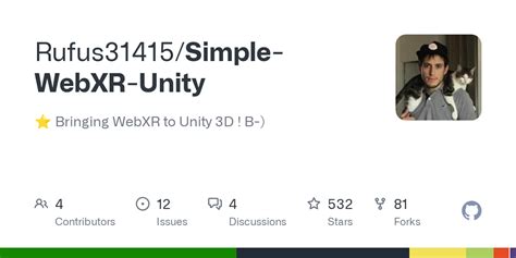 Github Rufus31415simple Webxr Unity ⭐ Bringing Webxr To Unity 3d B