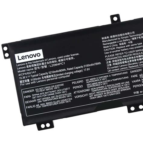 Original Battery Lenovo Legion 5 Pro 16ITH6 82JF006DUK 5210mAh 80Wh Original Battery Lenovo Legion 5 Pro 16ITH6 82JF006DUK 5210mAh 80Wh