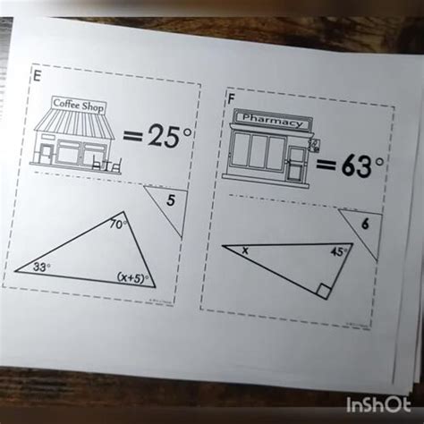 Triangle Angle Sum Theorem Int Ext Scavenger Hunt Activity By All In A Teacup