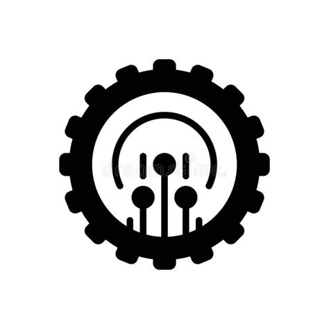 Black Solid Icon For Integration Unification And Digital Stock Vector Illustration Of