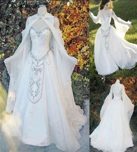 Medieval Women Forest Elf Queen Bridal Dress Fairy Dress Party Cosplay