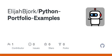 Github Elijahbjorkpython Portfolio Examples
