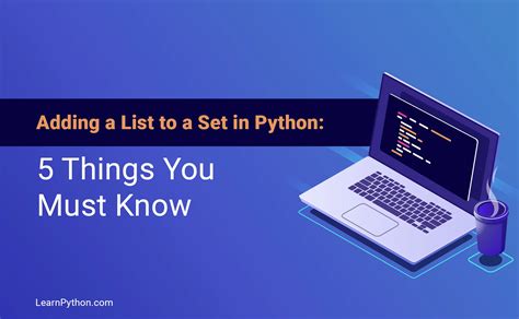 Adding A List To A Set In Python Things You Must Know