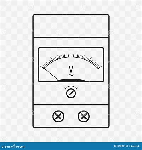 Analog Voltmeter For Din Rail Mount Vector Illustration 357629782