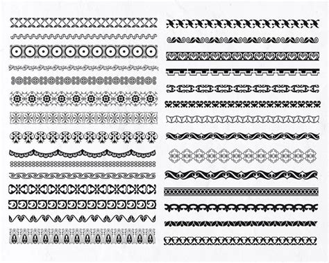 Lace Border SVG Bundle Floral Border Svg Trim Ornamen Svg Floral Border Svg Borader Svg