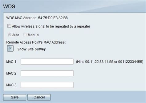 Wireless Distribution System WDS Settings On The RV W Cisco