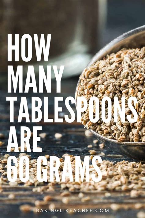 60 Grams To Tablespoons Conversion Chart