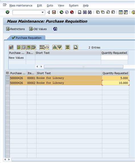 Changing Pr Using Mass Tcode Or Memassrq Getting E SAP Community