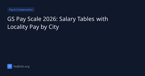 Gs Pay Scale 2026 Salary Tables With Locality Pay By City