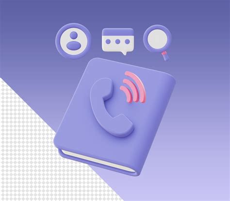 Premium Psd 3d Cartoony Render Finding Phone Number In Book Icons For Ui Ux Web Mobile Apps