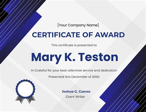 Free Years Of Service Recognition Certificate Template To Edit Online