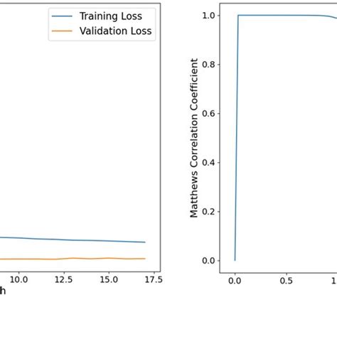 A Training And Validation Loss Curve And B Matthews Correlation