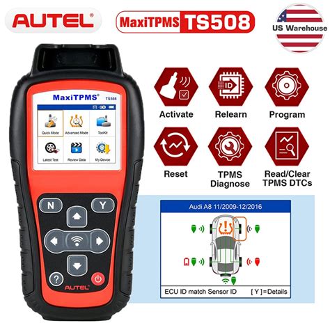 Autel Ts508 Obd2 자동차 스캐너 Tpms 진단 도구 전문 315 433mhz 타이어 Mx 센서 프로그래밍 코드