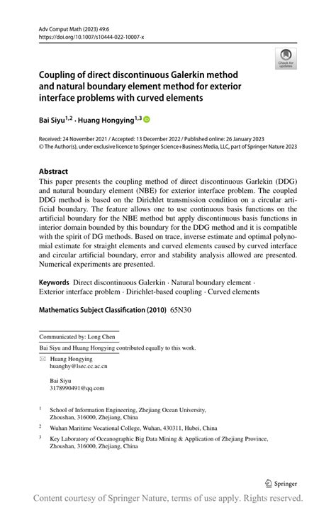 Coupling Of Direct Discontinuous Galerkin Method And Natural Boundary Element Method For
