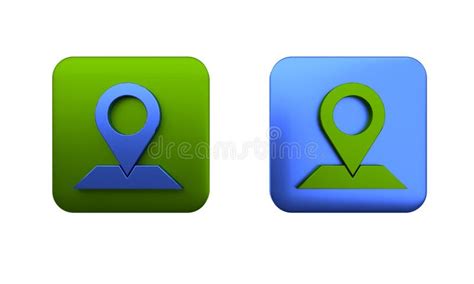 Colorful Map Pin Icon Isolated On White Background Navigation Pointer