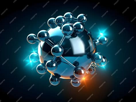 Visualization Of Nano Particle Molecule Showcasing Nanotechnology And Biotechnology Concepts