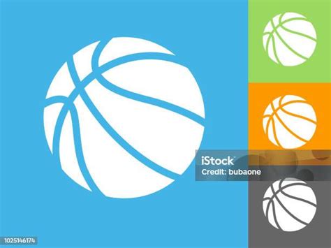 파란색 배경에 농구 플랫 아이콘 농구 팀 스포츠에 대한 스톡 벡터 아트 및 기타 이미지 농구 팀 스포츠 농구공 파란색 Istock