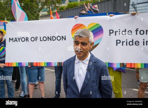 Sadiq Khan Mayor Of London Taking Part In The Pride In London Parade