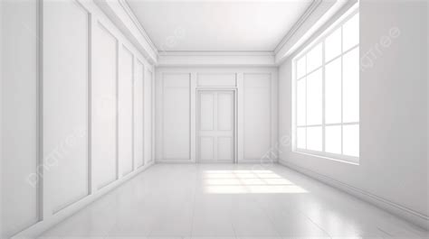 벌거벗은 벽 3d 렌더링이 있는 최소한의 흰색 방 무균실 3d 방 라이트 룸 배경 일러스트 및 사진 무료 다운로드 Pngtree