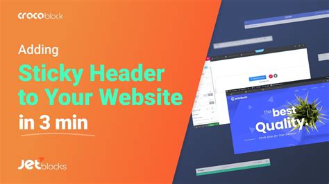 How To Add Elementor Sticky Header To Your Website Jetblocks Plugin